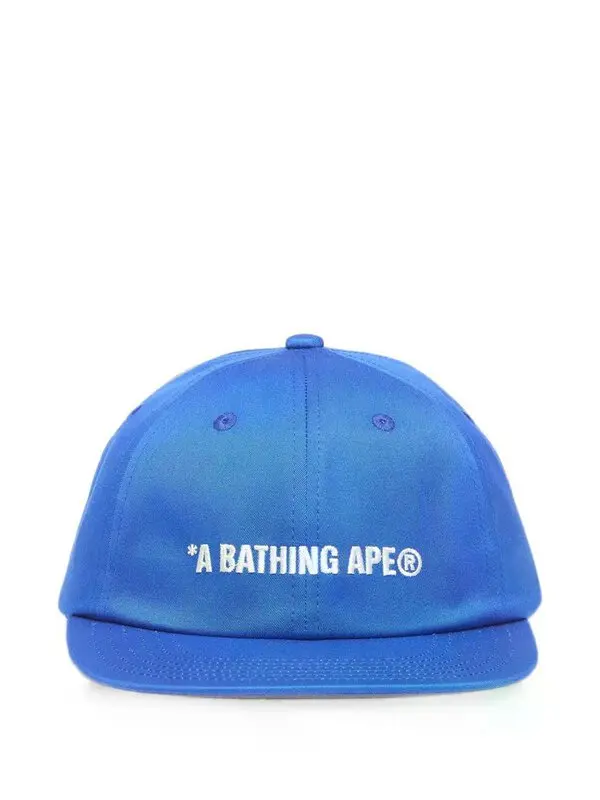 A BATHING APE Panelled Cap With Embroidered Logo - Blue
