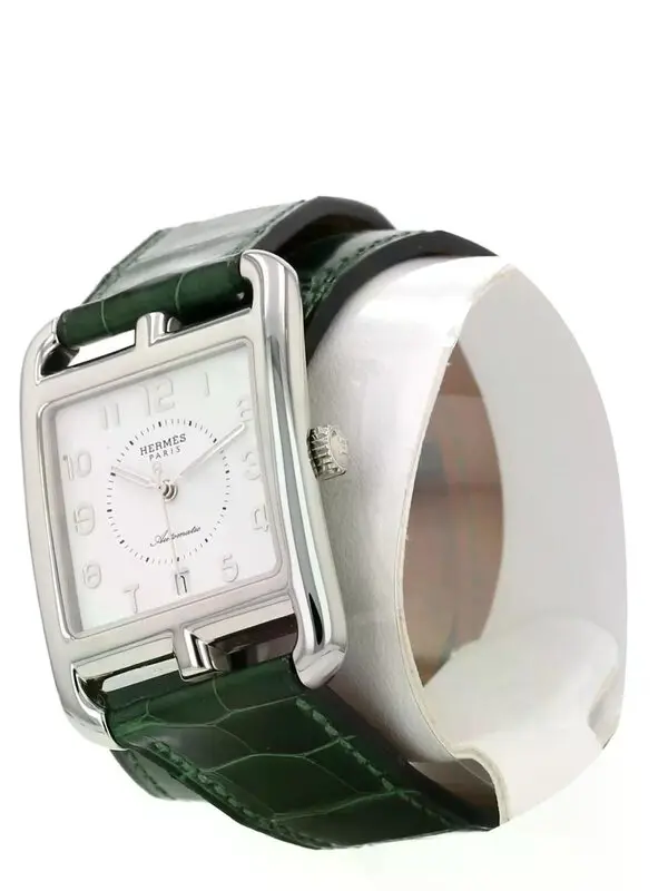 Hermès Cape Cod 41mm Watch With Dial And Green Leather Strap
