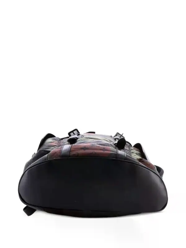 LOUIS VUITTON Christopher Limited Edition Camouflage Monogram Nylon With Leather Pm Backpack - Black