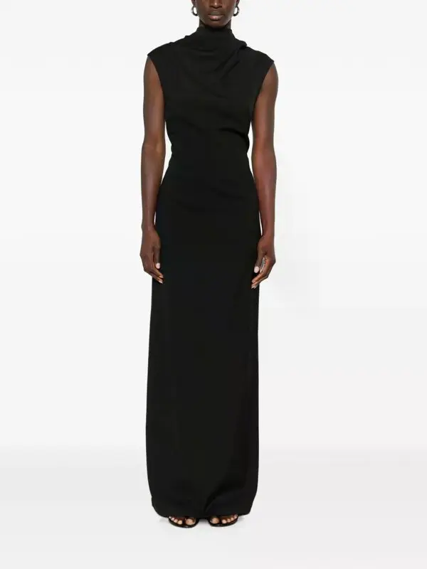Brunello Cucinelli Monili-trim V-back Gown
