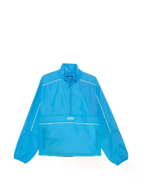 StÜssy Logo Embroidered Windbreaker - Blue
