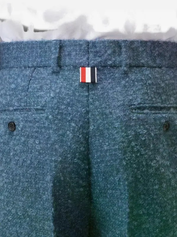 Thom Browne Bouclé-tweed Embroidered Trousers