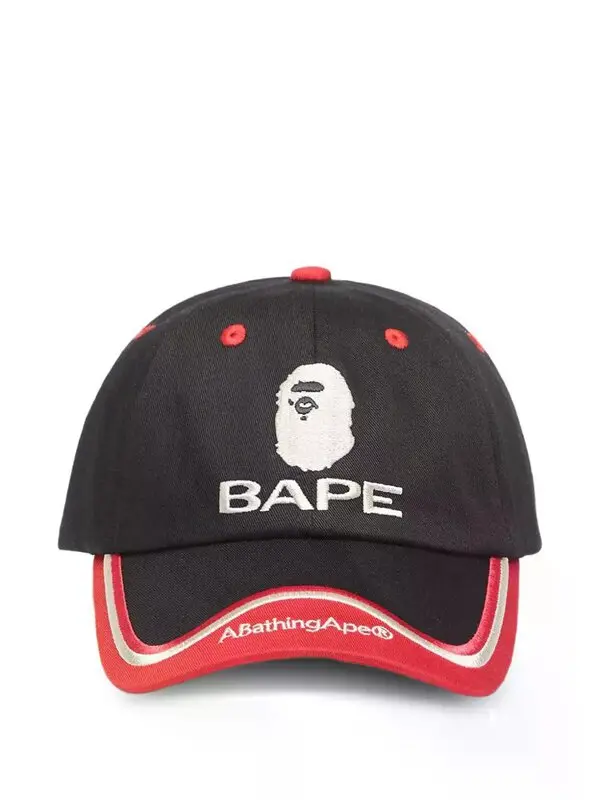 A BATHING APE Embroidered Baseball Cap - Black