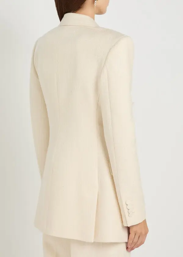 Gabriela Hearst Gavin Double-breasted Silk And Wool-blend Blazer