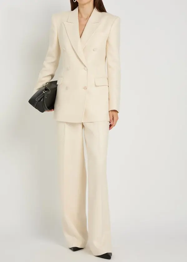 Gabriela Hearst Gavin Double-breasted Silk And Wool-blend Blazer