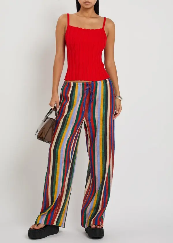 Staud Skye Ribbed Knit Tank