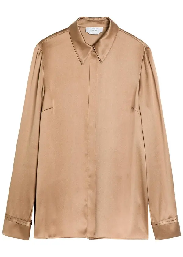 Gabriela Hearst Silk Shirt - Camel