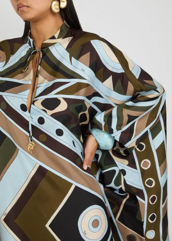 Emilio Pucci Printed Silk Maxi Kaftan Dress