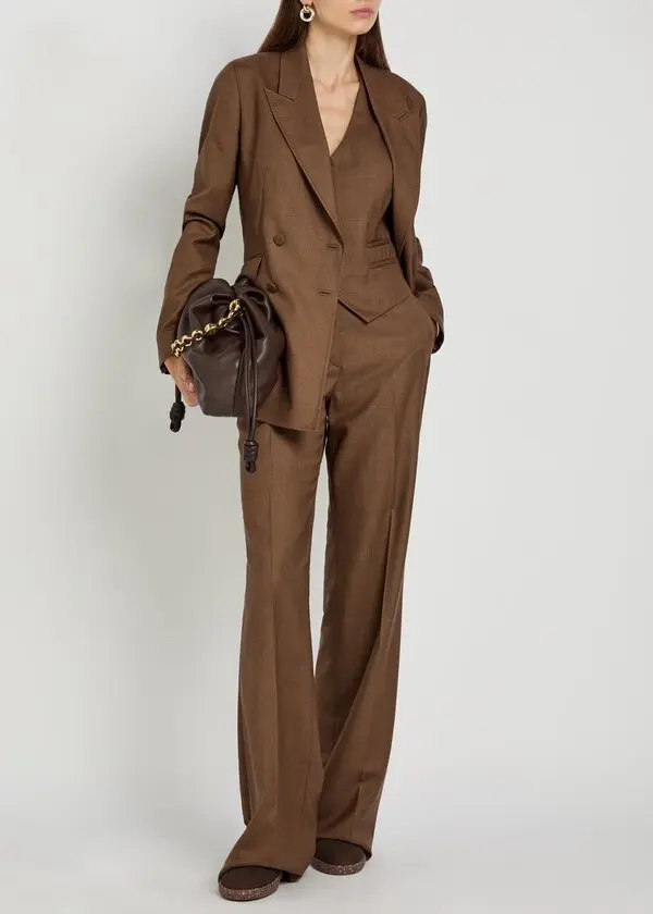 Gabriela Hearst Coleridge Wool And Silk-blend Vest