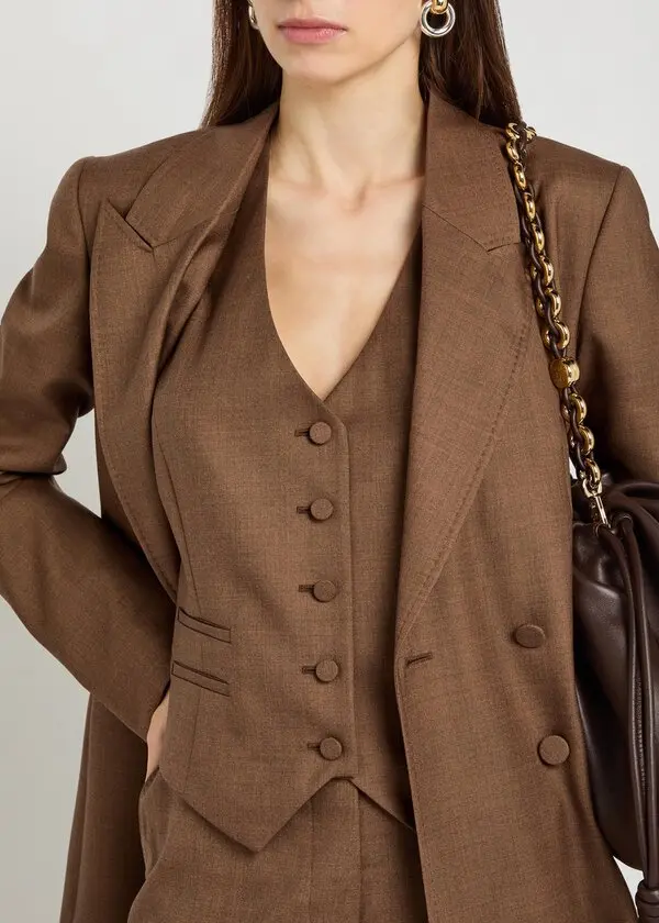 Gabriela Hearst Coleridge Wool And Silk-blend Vest