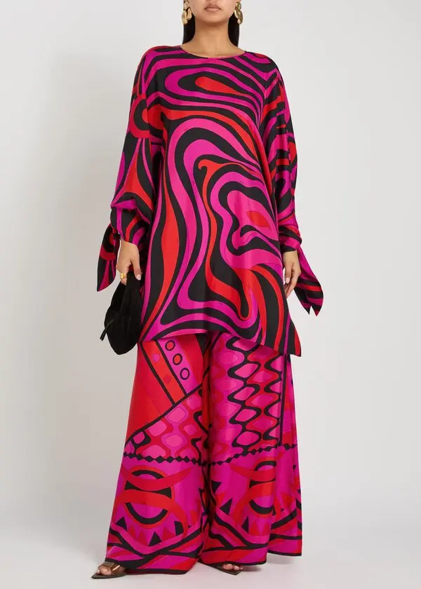 Emilio Pucci Printed Silk-twill Mini Kaftan