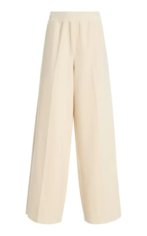BIRROT Exclusive Lay2 Drawstring Crepe Wide-leg Trousers - Yellow