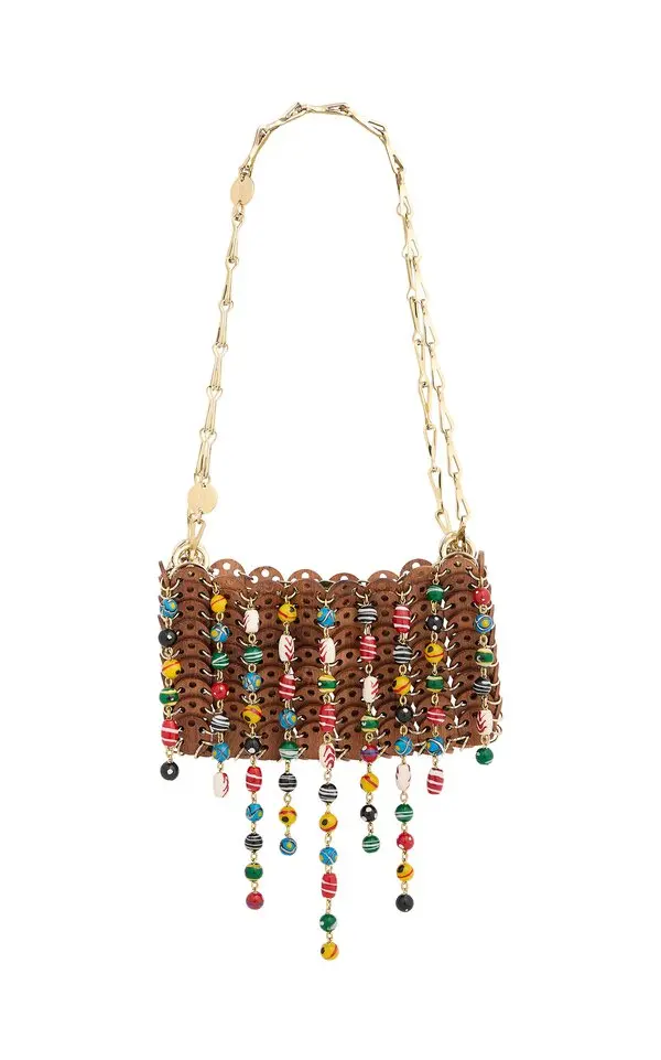 Rabanne Mini 1969 Fringed Wooden Chainmail Bag