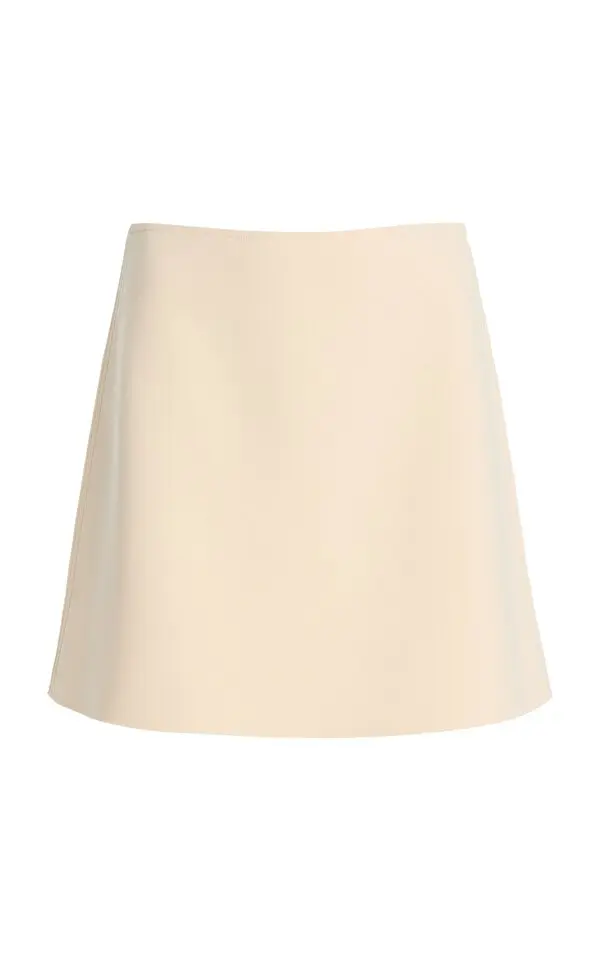 BIRROT Lay3 Crepe Mini Skirt - Ivory