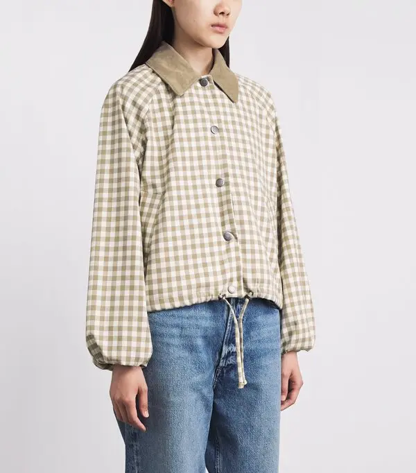 Barbour Gingham Ovingham Jacket - Beige