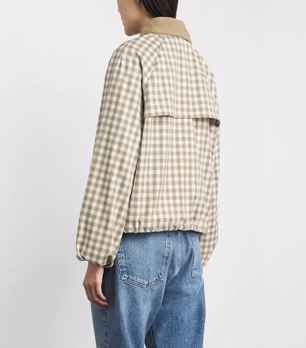 Barbour Gingham Ovingham Jacket - Beige