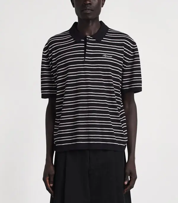 REPRESENT Cotton Stripe Polo Shirt