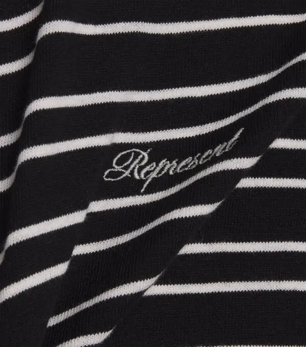 REPRESENT Cotton Stripe Polo Shirt