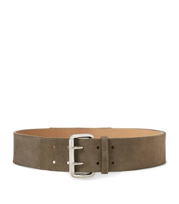 Ralph Lauren Suede Double-prong Buckle Belt - Brown