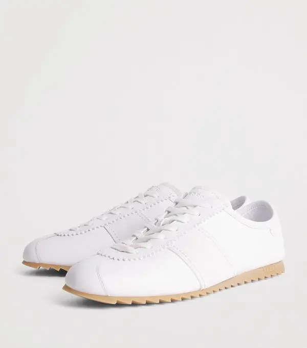 Sandro Leather And Suede Low-top Trainers