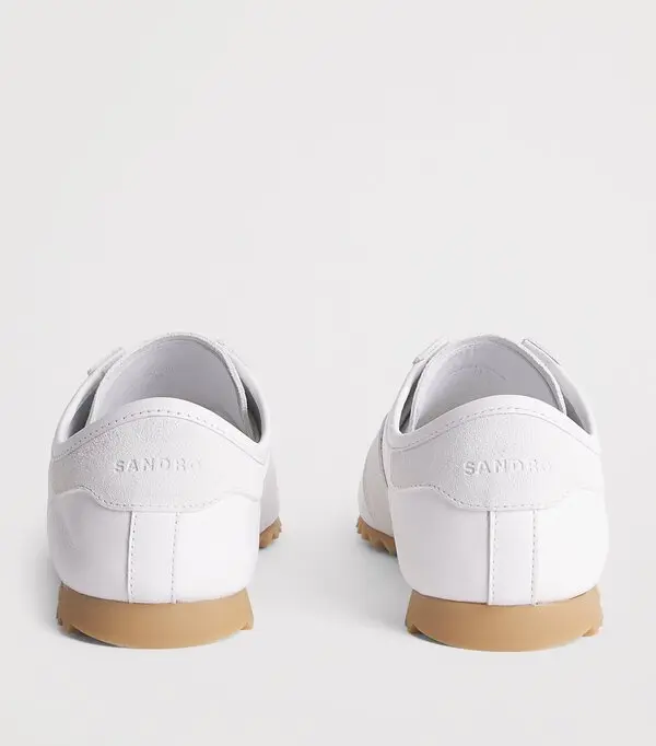 Sandro Leather And Suede Low-top Trainers