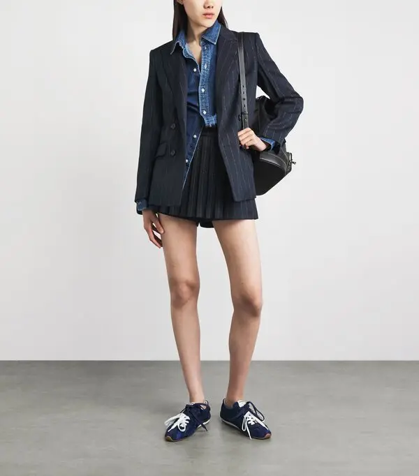 Maje Double-breasted Pinstripe Suit Jacket