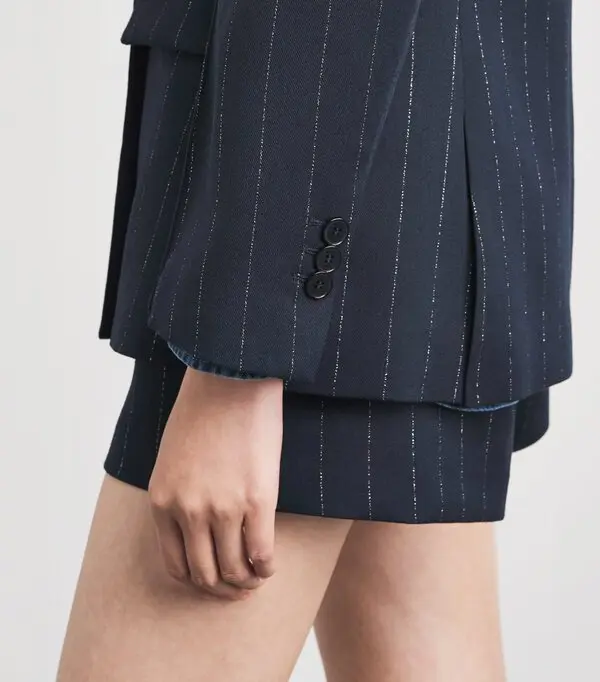 Maje Double-breasted Pinstripe Suit Jacket