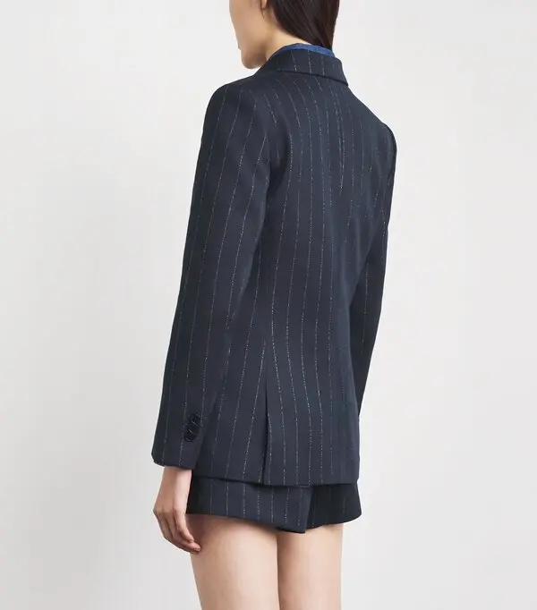 Maje Double-breasted Pinstripe Suit Jacket