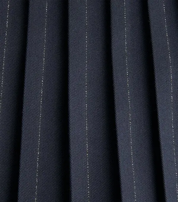 Maje Pleated Metallic Stripe Shorts