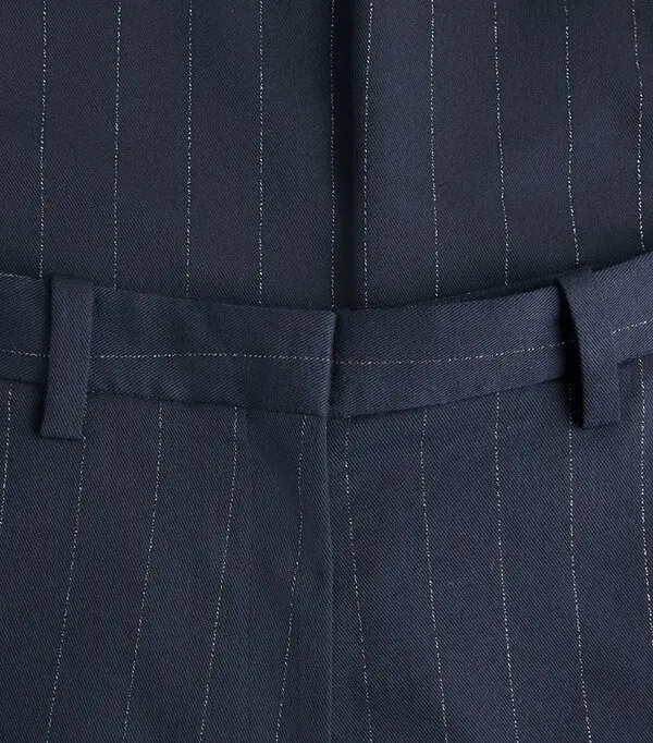 Maje Striped Palazzo Suit Trousers With Metallic Detail