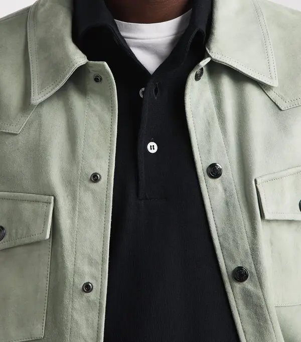 LARDINI Virgin Wool Long-sleeve Polo Shirt