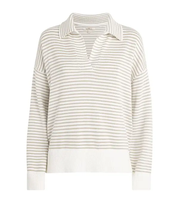 Barbour Cotton Stripe Aylesby Sweater - Ivory