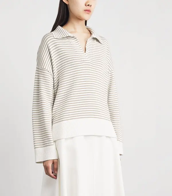 Barbour Cotton Stripe Aylesby Sweater - Ivory