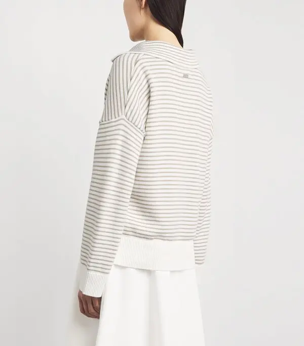 Barbour Cotton Stripe Aylesby Sweater - Ivory
