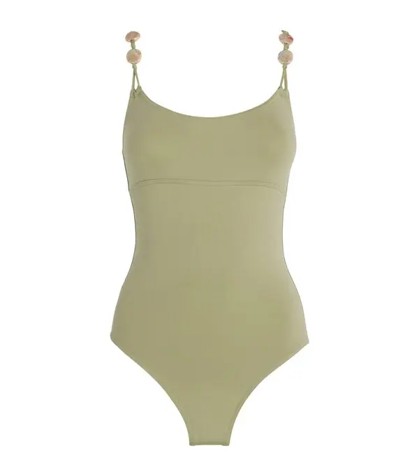 ERES Lynda One-piece Swimsuit With Embellished Straps - Green