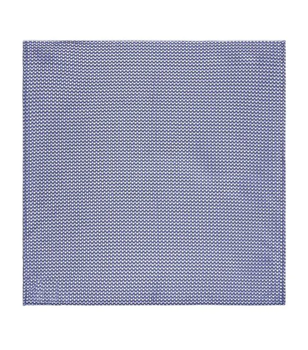 Pal Zileri Silk Printed Pocket Square - Blue