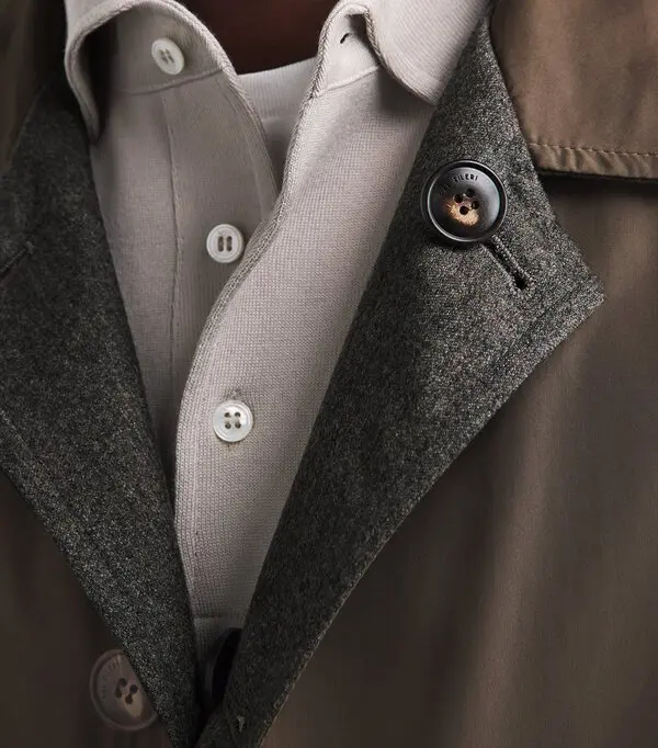 Pal Zileri Wool Reversible Overcoat