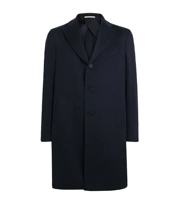 Pal Zileri Cashmere Overcoat - Navy