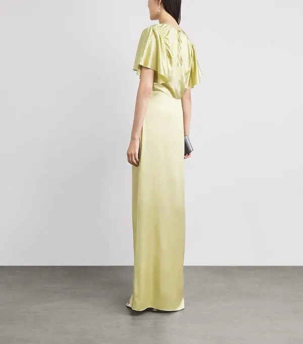 Veronica Beard Silk-blend Ruched Midi Dress