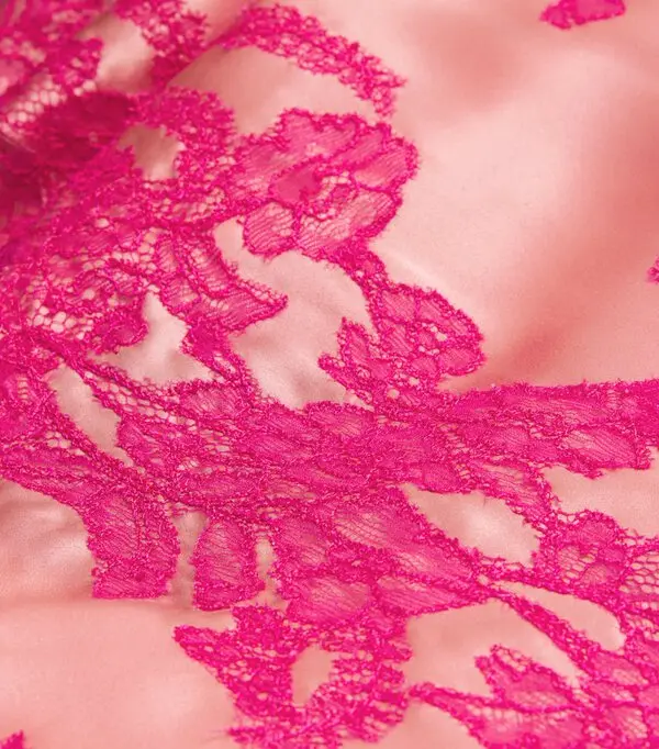 TORLOWEI Silk Kaftan With Lace Inserts