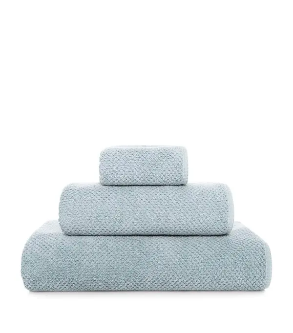 GRACCIOZA Cotton Bee Waffle Face Cloth - Blue