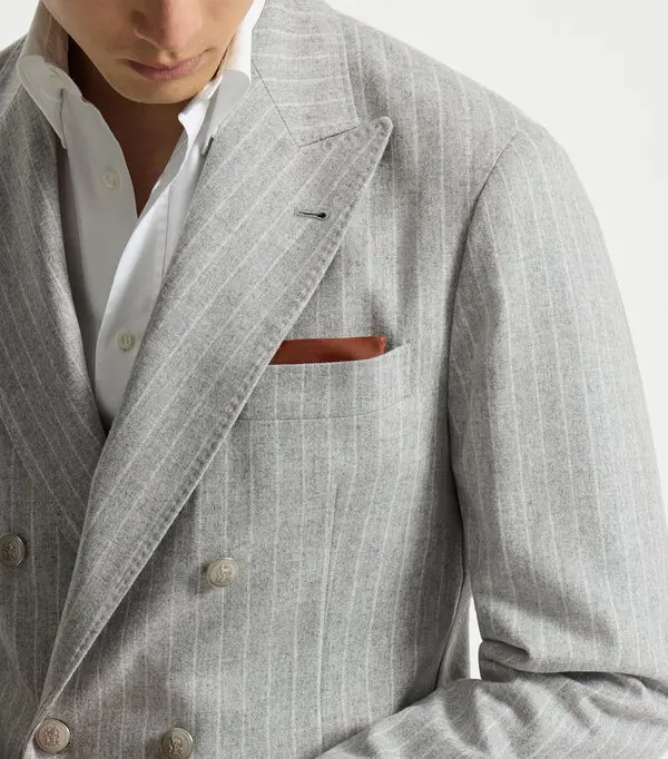 Brunello Cucinelli Silk Pocket Square - Orange