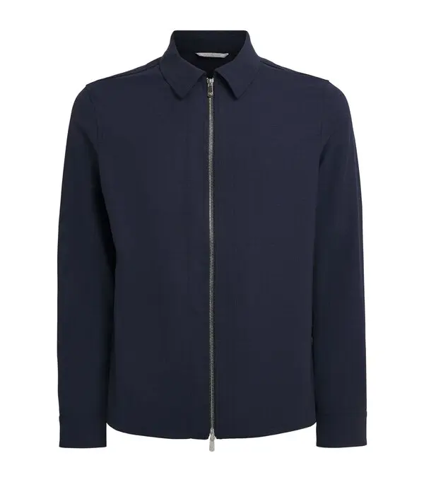 Marco Pescarolo Virgin Wool Blend Zip Up Jacket