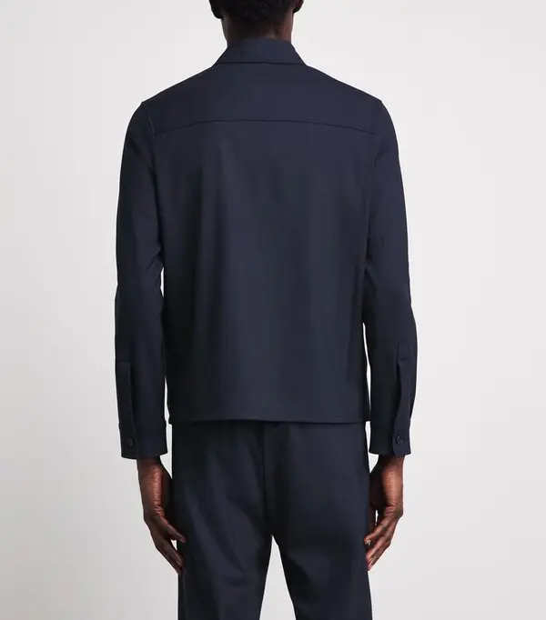 Marco Pescarolo Virgin Wool Blend Zip Up Jacket