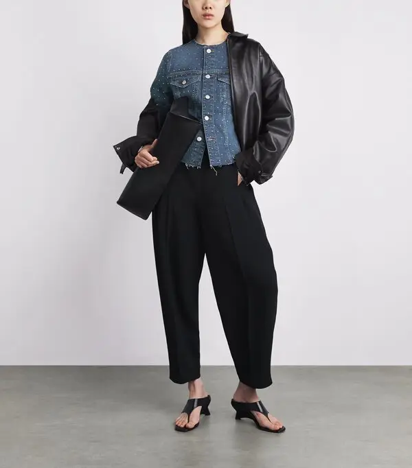 7 For All Mankind Rhinestone Embellished Denim Jacket