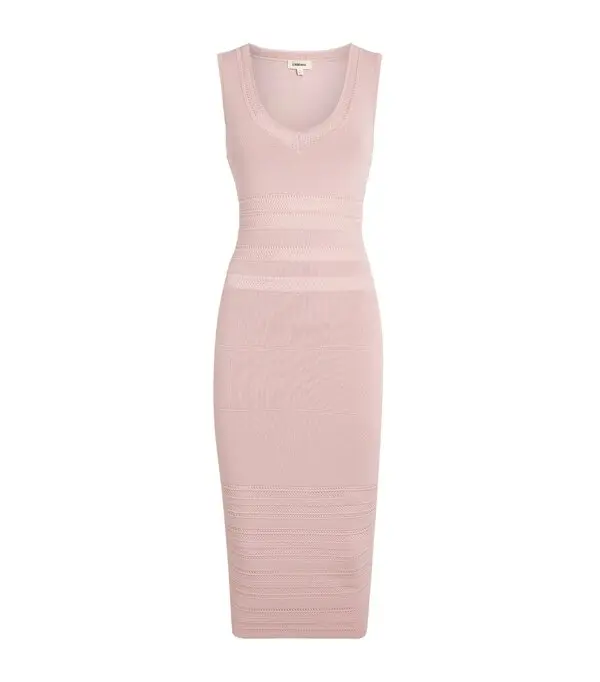 L'Agence Taren Knitted Midi Dress - Pink