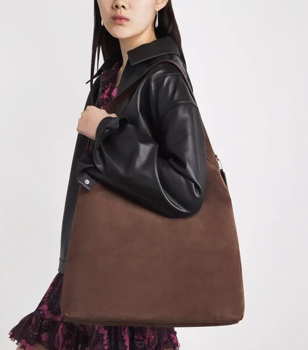 COACH Suede Brooklyn 39 Shoulder Bag - Brown