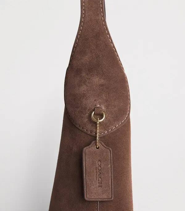 COACH Suede Brooklyn 39 Shoulder Bag - Brown