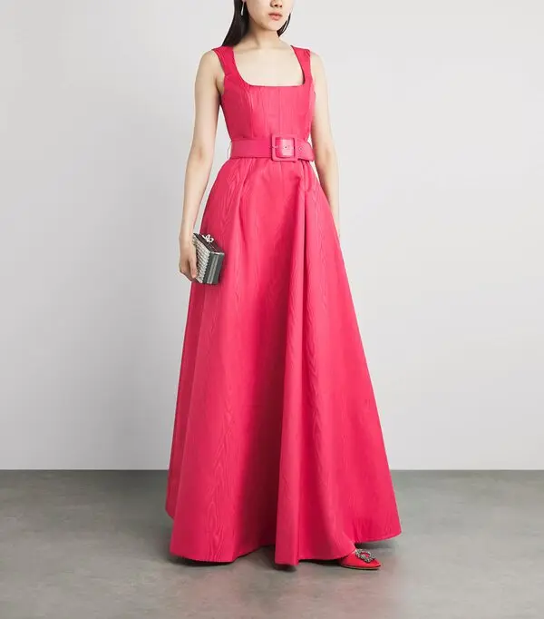Rebecca Vallance Moiré Effect Rosalia Gown - Red