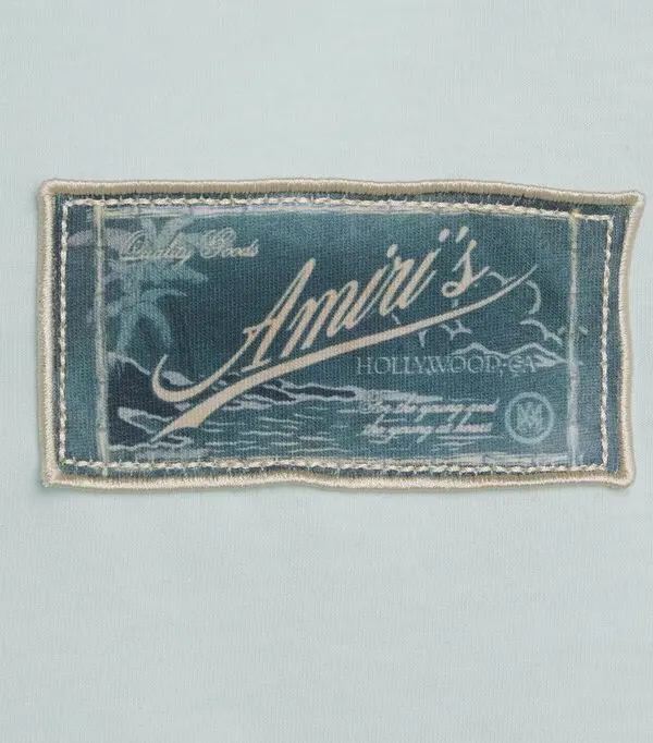 Amiri Cotton Quality Goods Patch T-shirt - Blue
